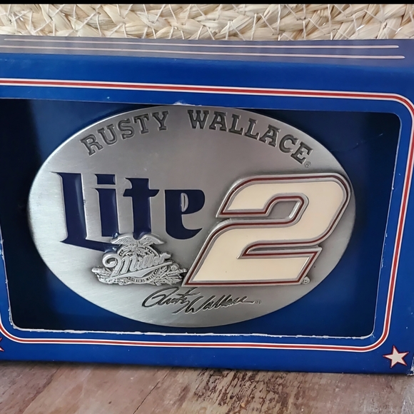 south | Accessories | Vintage Rusty Wallace Miller Lite Belt Buckle ...